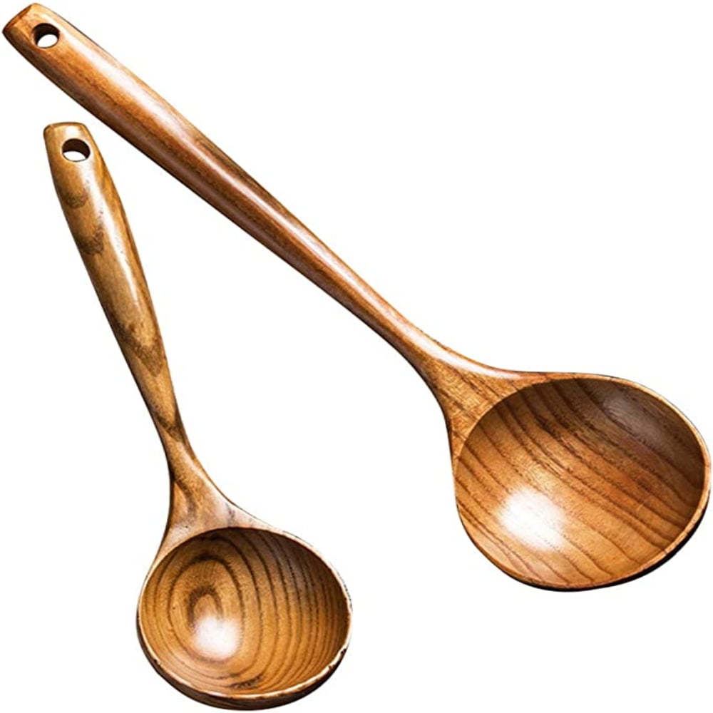 Customer reviews for Dosaele 2 Pcs Wooden Spoon Ladle for Cooking Spoons-14 inch Long Kitchen ...