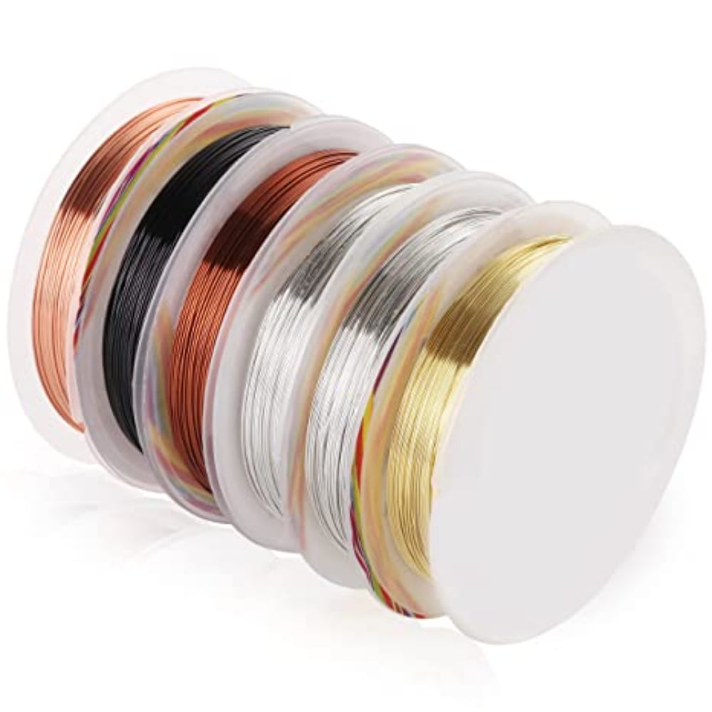 Dosaele 24 Gauge Beading Wire for Jewelry Making, 6 Rolls, 19.6 Feet ...
