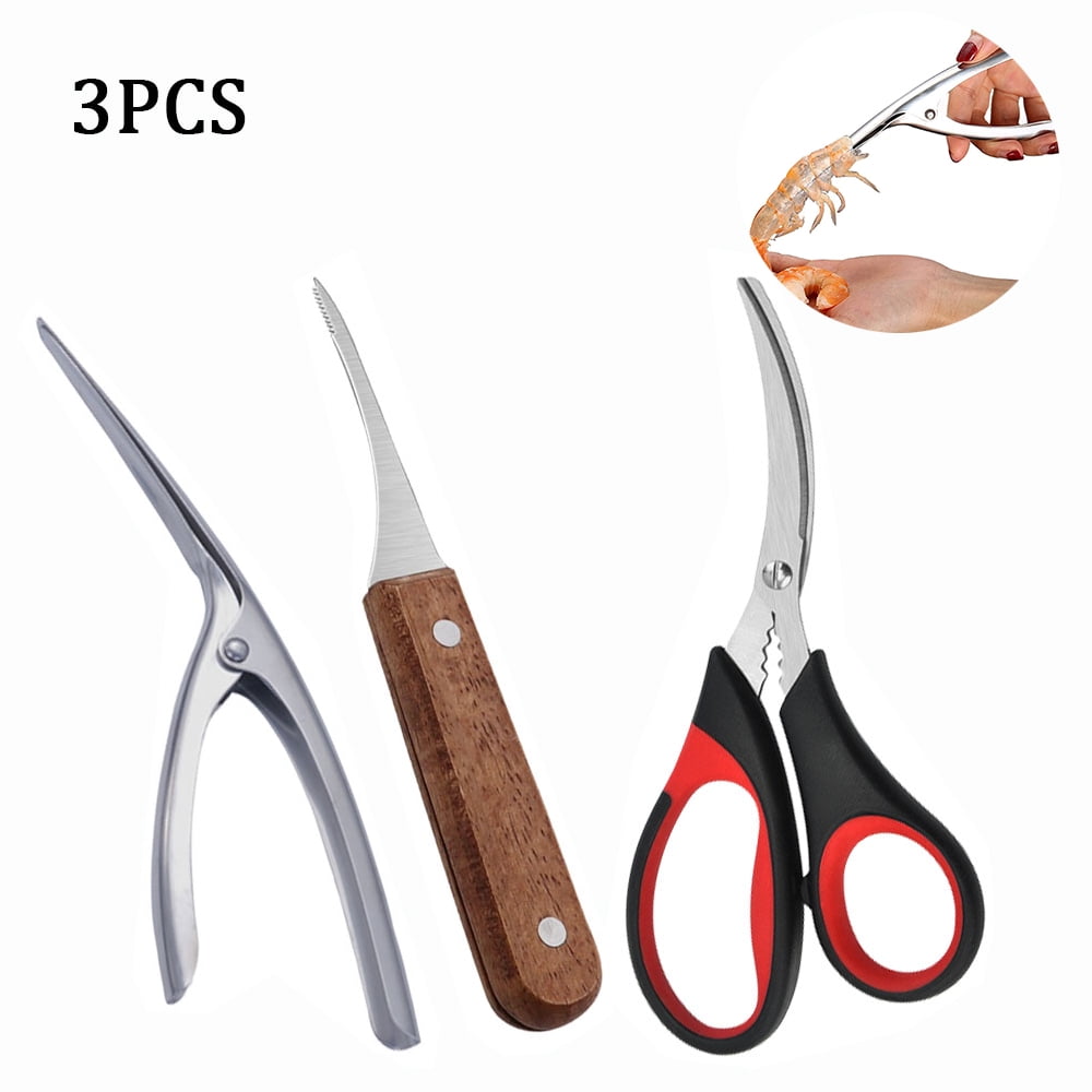 Dosaele 3Pcs Shrimp Deveiner Tool Stainless Steel Shrimp Peeler ...