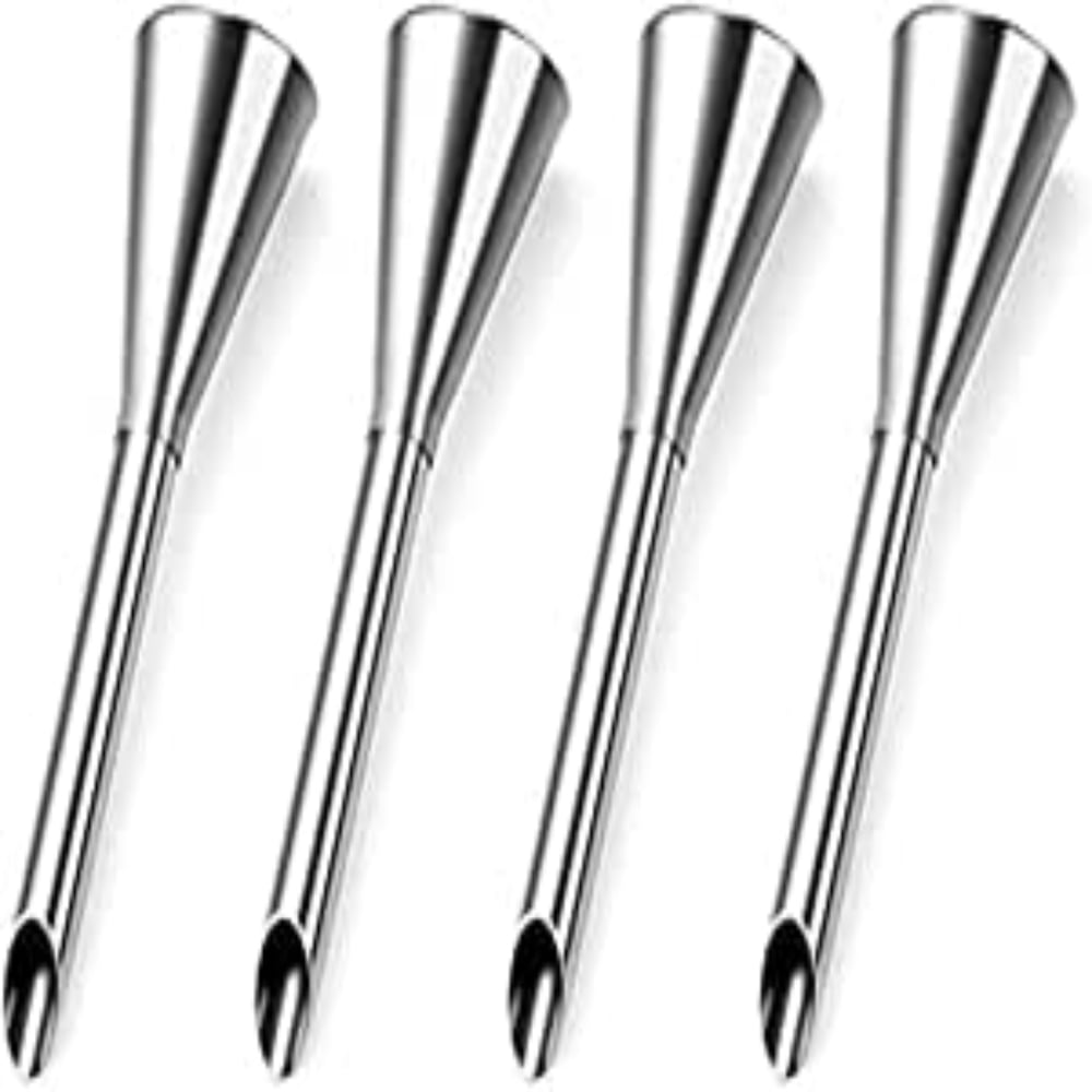 KEINXS 4Pcs Cream Icing Piping Nozzle Tip Stainless Steel Long Puff ...