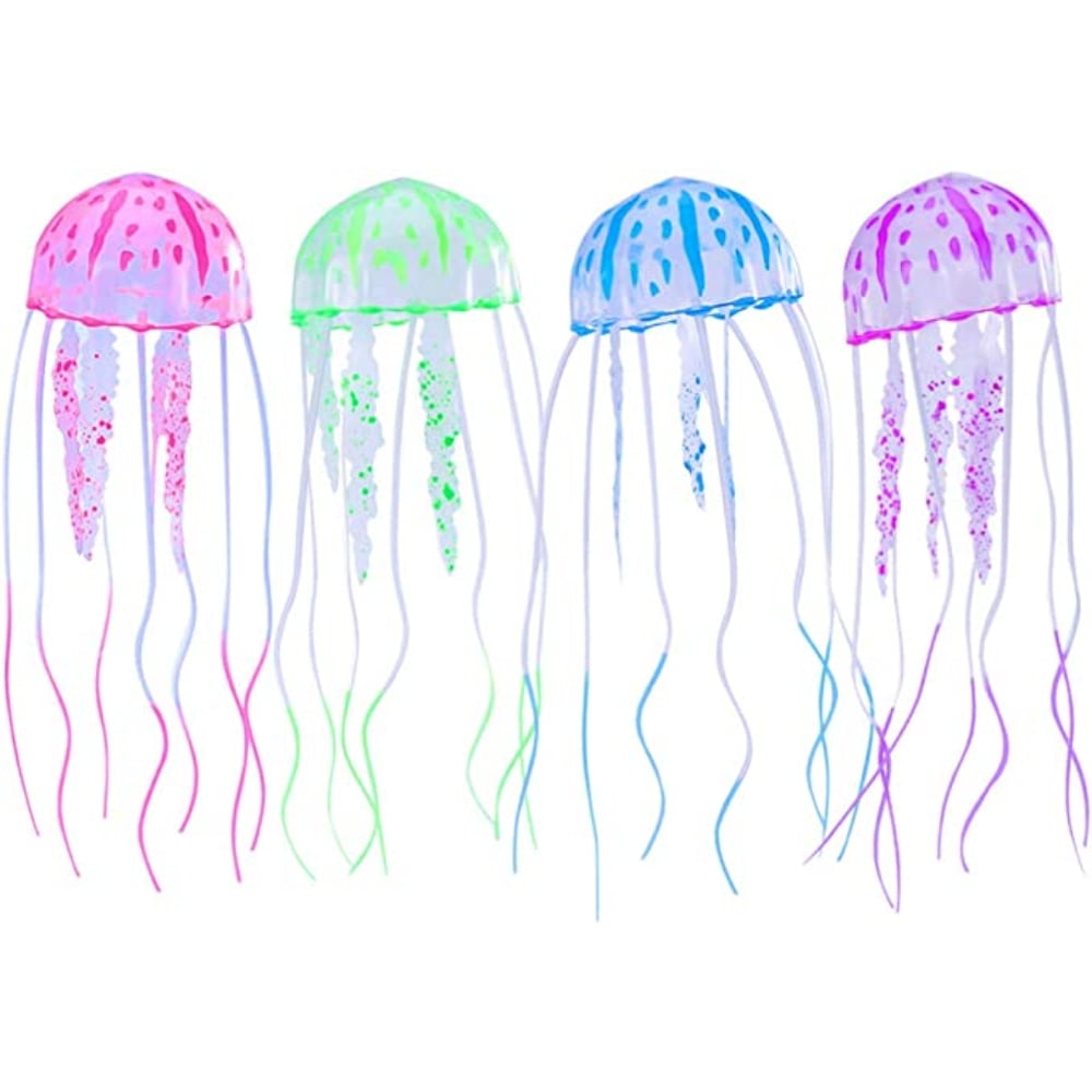 Dosaele 4pcs Jellyfish Aquarium Glowing Jellyfish for Aquarium Fish ... Dosaele 4pcs Jellyfish Aquarium Glowing Jellyfish for Aquarium Fish ...