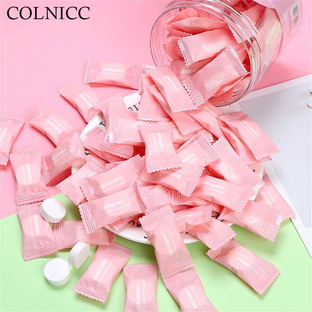 Dosaele 50PCS Disposable Compression Towel Cotton Travel Portable Face ...