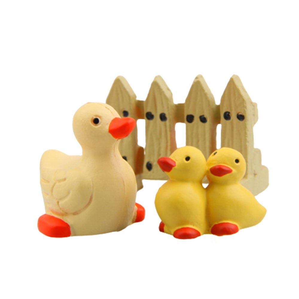 Dosaele Animal Figurines Little Duck Pig Hedgehog House Set Desk ...