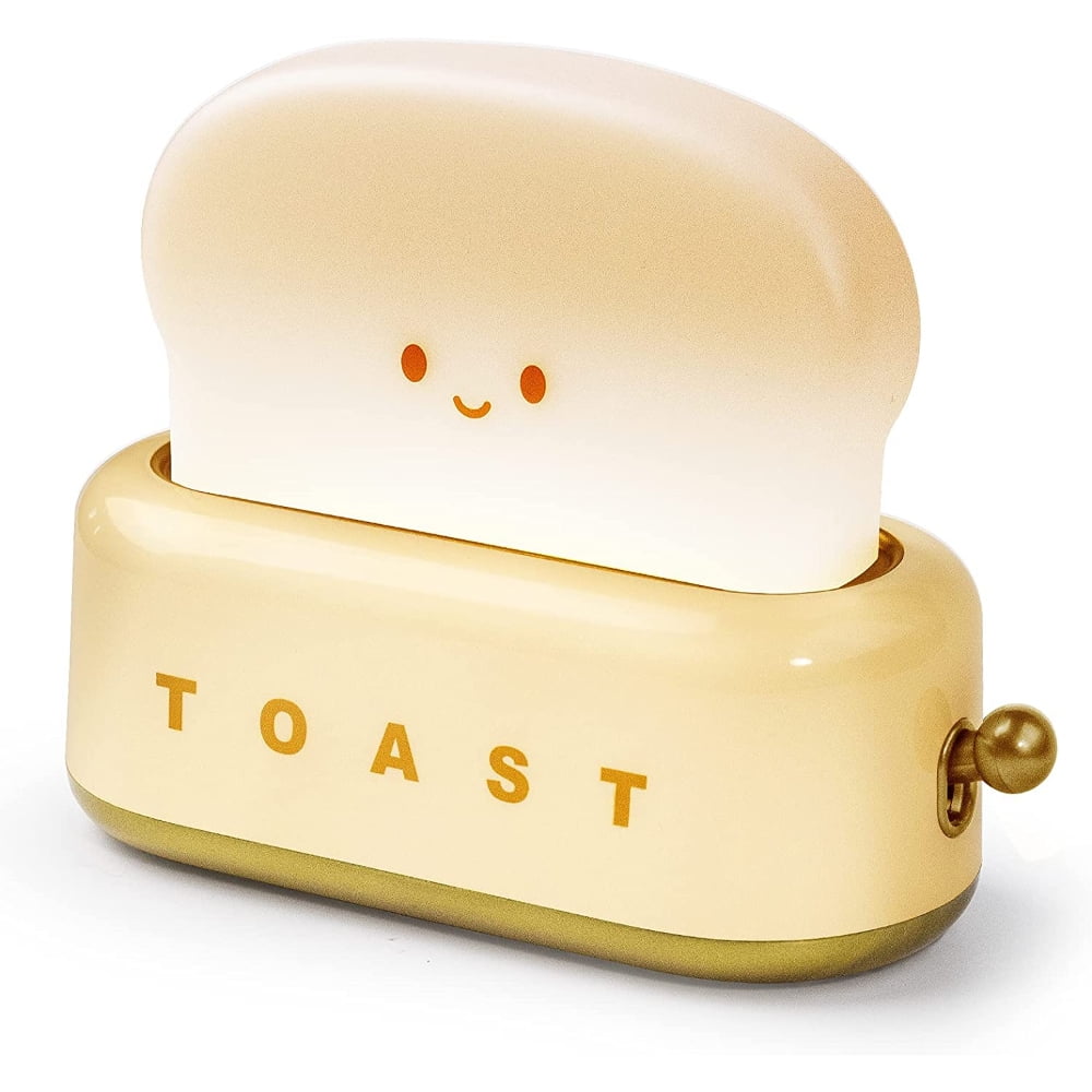 Dosaele Cute Night Light, Kawaii Toast Night Lamp for Desk Decor, Table ...
