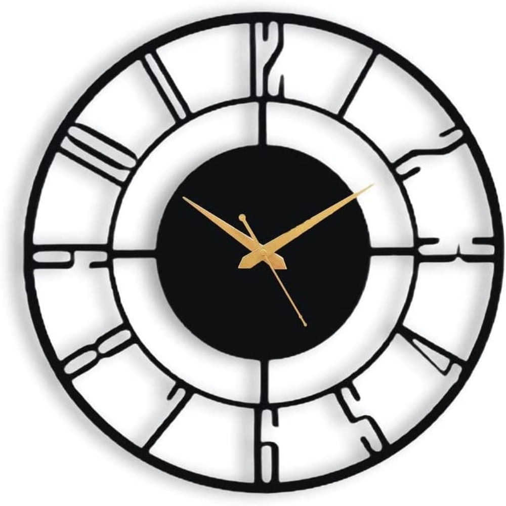 Dosaele Designer Stylish Metal Wall Clock for Living Room, Bedroom ...