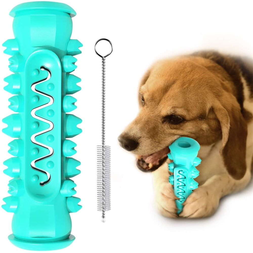Dosaele Dog Chew Toothbrush Toys, Squeaky Teeth Cleaning Toy for ...