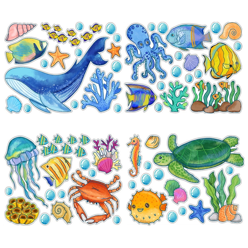 Dosaele Glow in The Dark Ocean Wall Decals Stickers, Removable ...