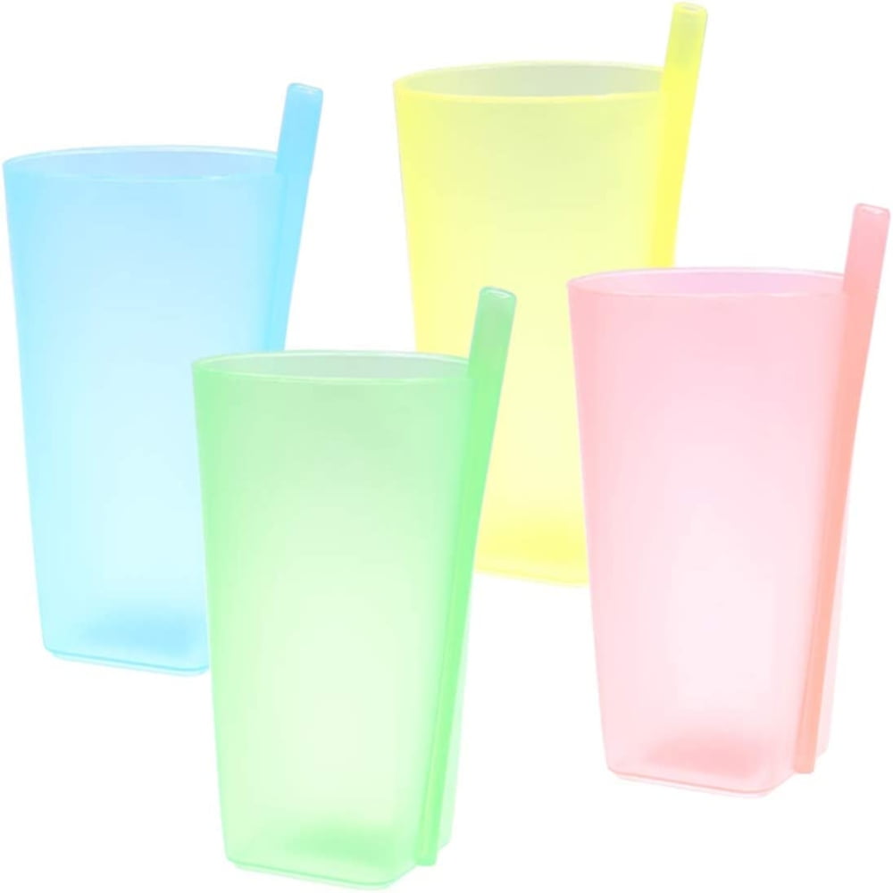 Dosaele Kids Cups, Easy Grip Trainer Cups with Straws, Durable Plastic ...