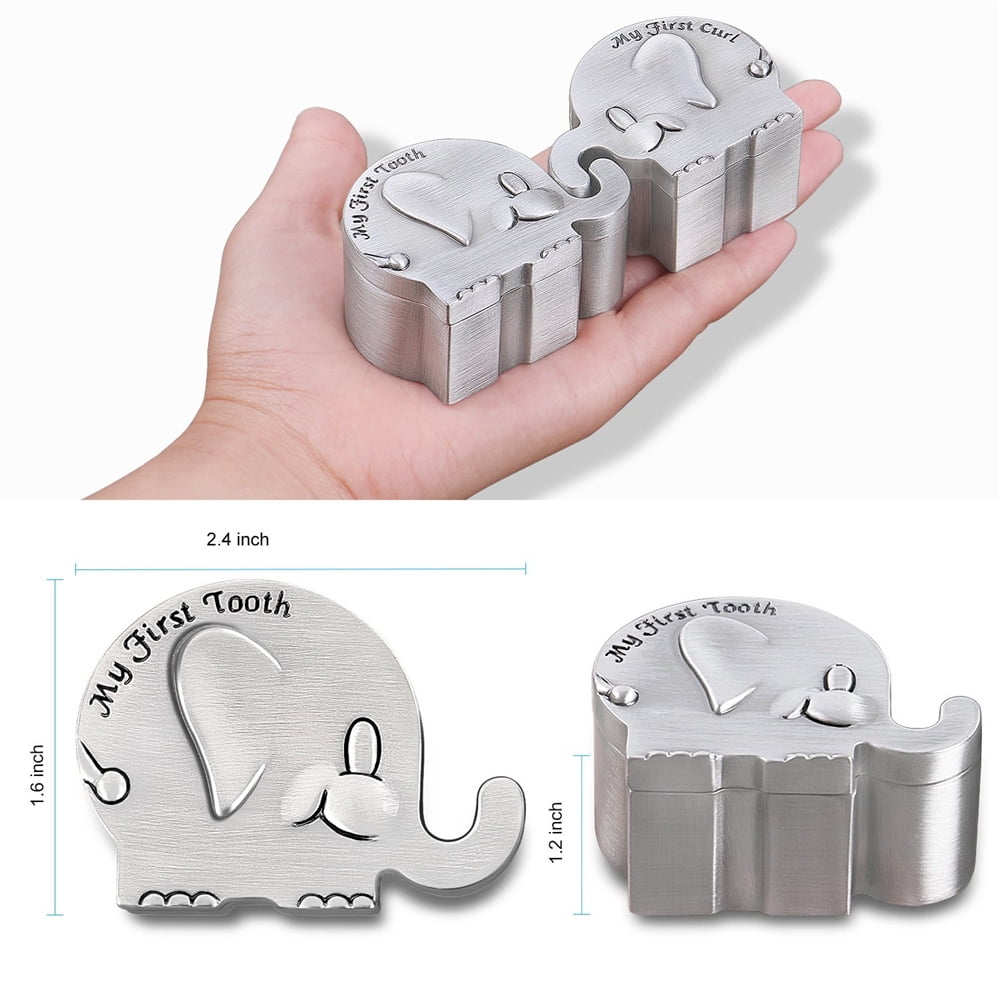 Dosaele Kids First Curl and Fairy Tooth Keepsake Box Christening Gift ...