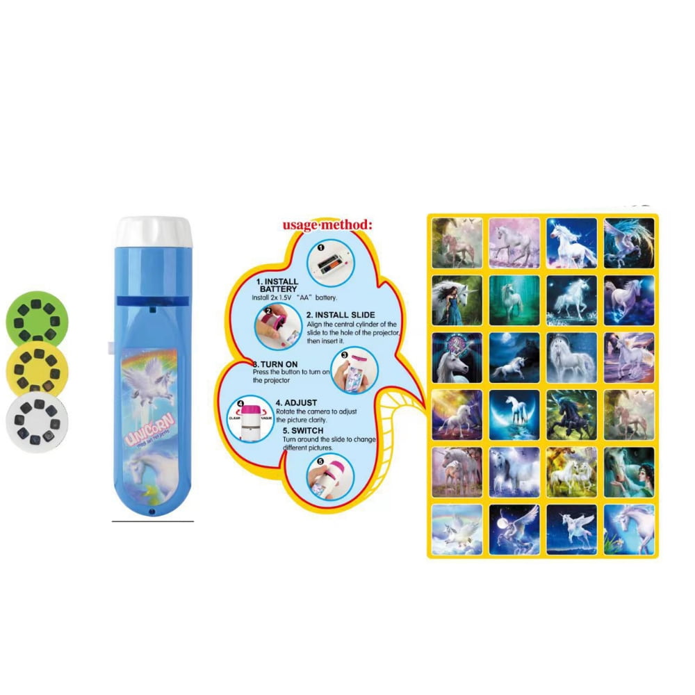 Dosaele Kids Projection Flashlight Cartoon Dinosaur Animal Light ...