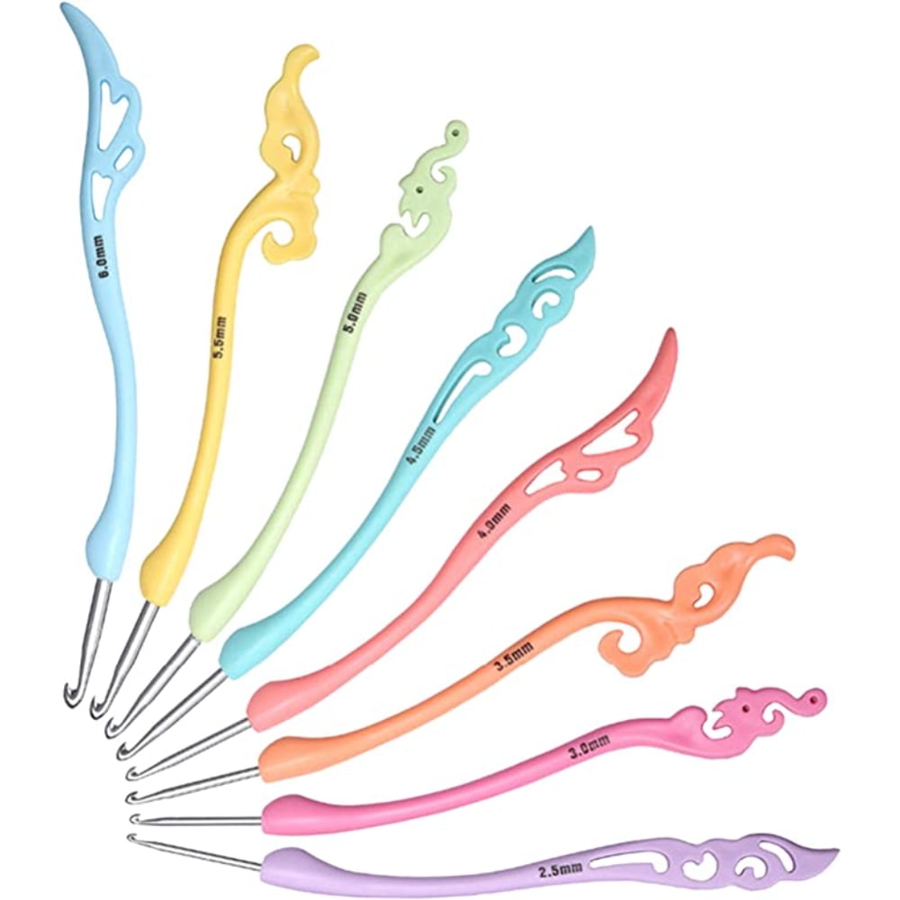 Dosaele Long Crochet Hook Set, Retro Crochet Needles for Crochet, 8 ...