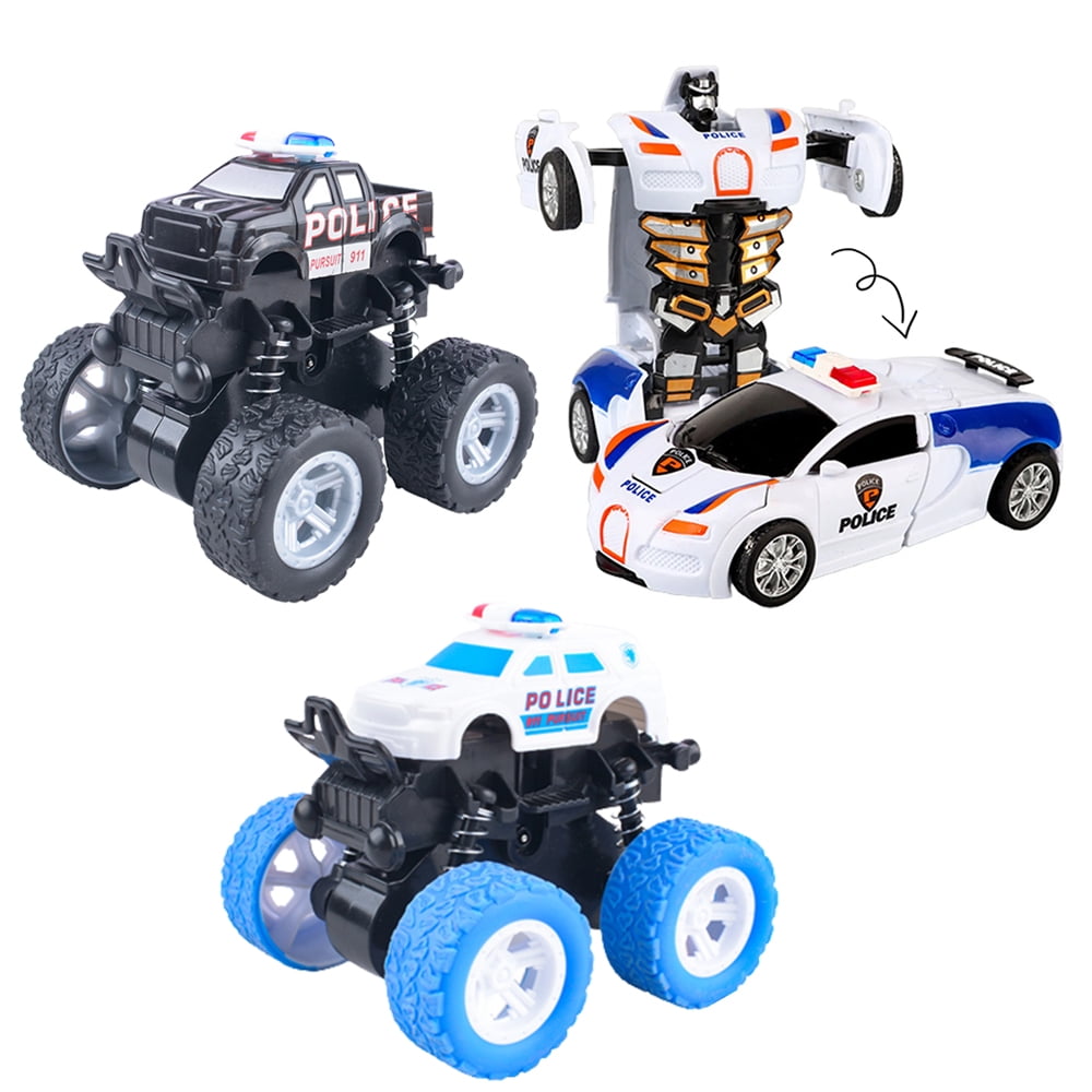 Dosaele Pull Back Die-cast Alloy City Police Car Vehicles Playset ...
