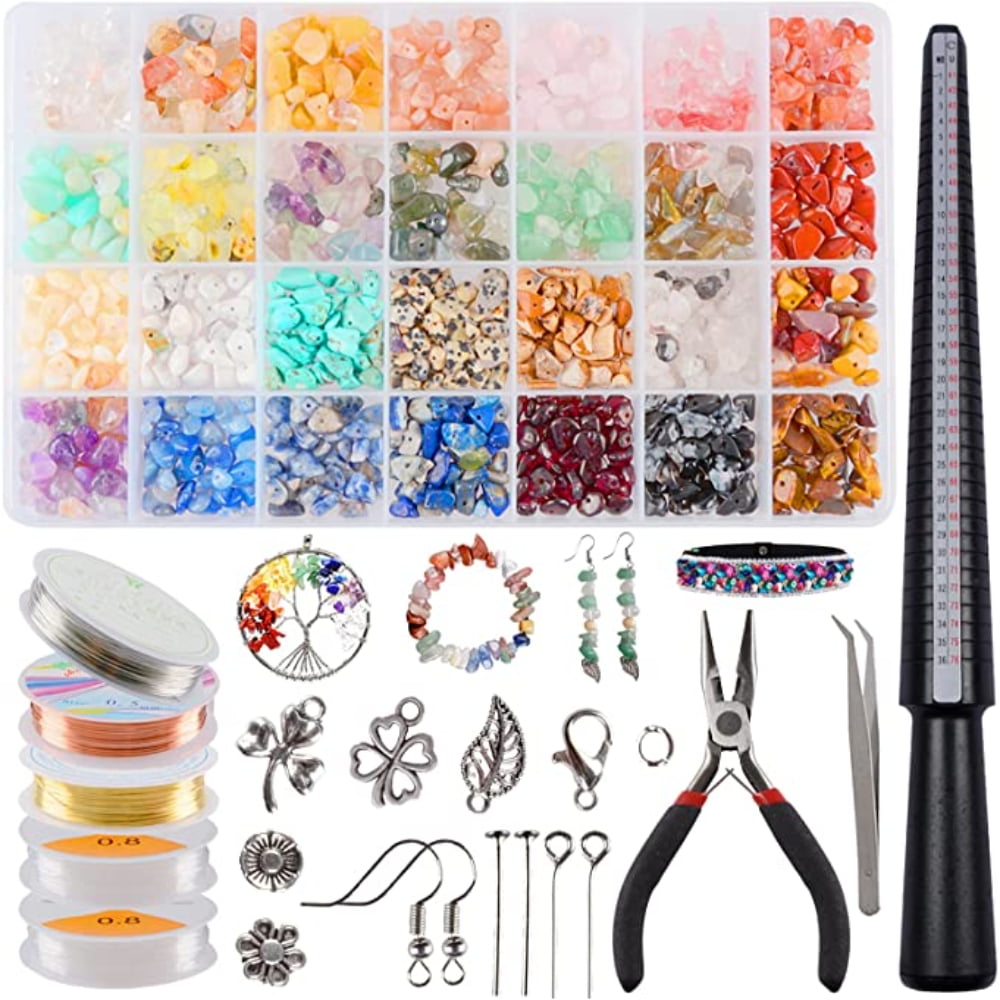 Dosaele Ring Making Kit 28 Colors Crystal Beads 1667 Pieces Crystal ...