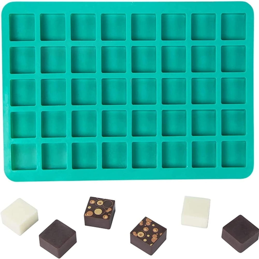 Dosaele Silicone Chocolate Mould 40 Cavity Square Baking Mould, 3D ...