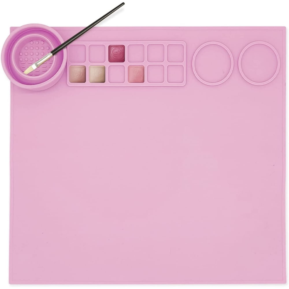 Dosaele Watercolor Casting Mat, Non-Stick Silicone Mat with Cleaning ...