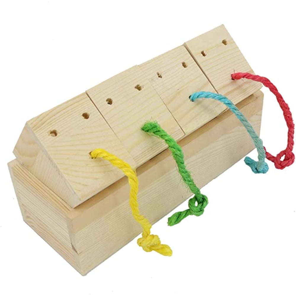 Dosaele Wooden Bird Foraging Feeder Toys, Intelligence Toys for Medium ...