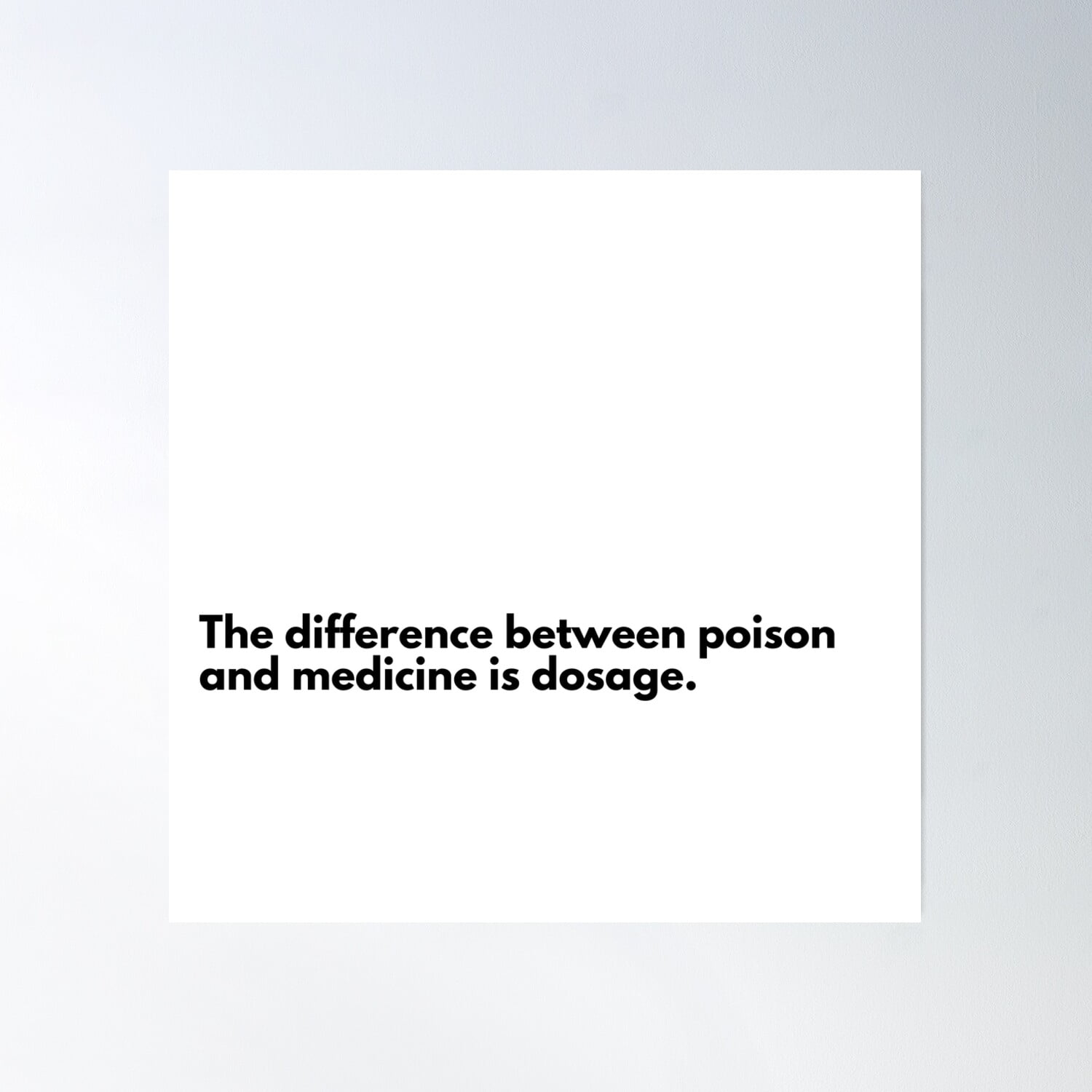 Dosage And Poison Poster Wall Art, Modern Wall Decor, 24x24 UNFRAMED ...