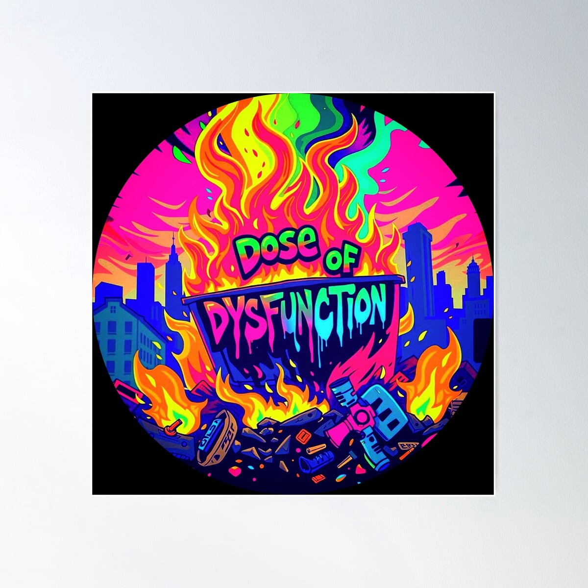Dose Of Dysfunction Dumpster 2 Poster Wall Art, Modern Wall Decor For ...
