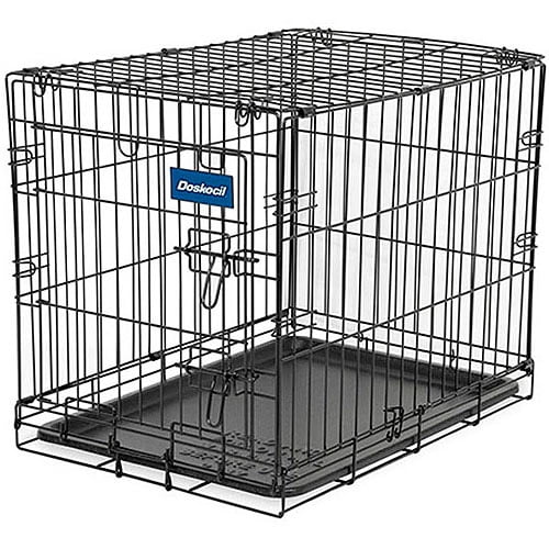 Doskocil Wire Pet Kennel, 24.6" x 17" x 19.4", Black - Walmart.com