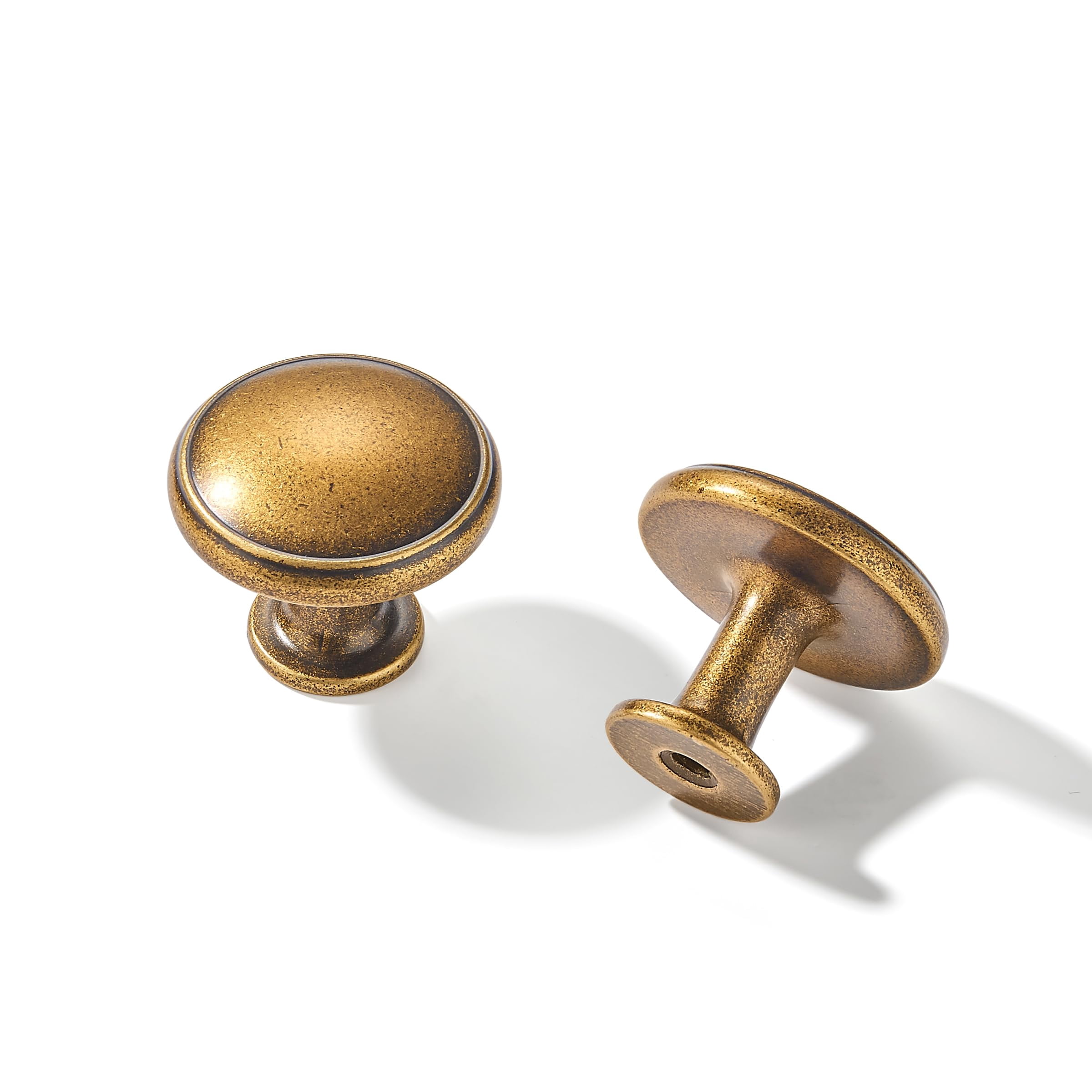Dosoye 20 Pack Antique Brass Cabinet Knobs Drawer Knob Kitchen Hardware ...