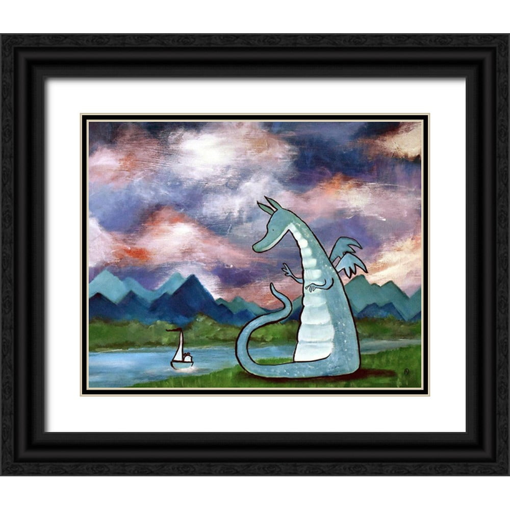 Doss, Andrea 14x12 Black Ornate Wood Framed with Double Matting Museum ...