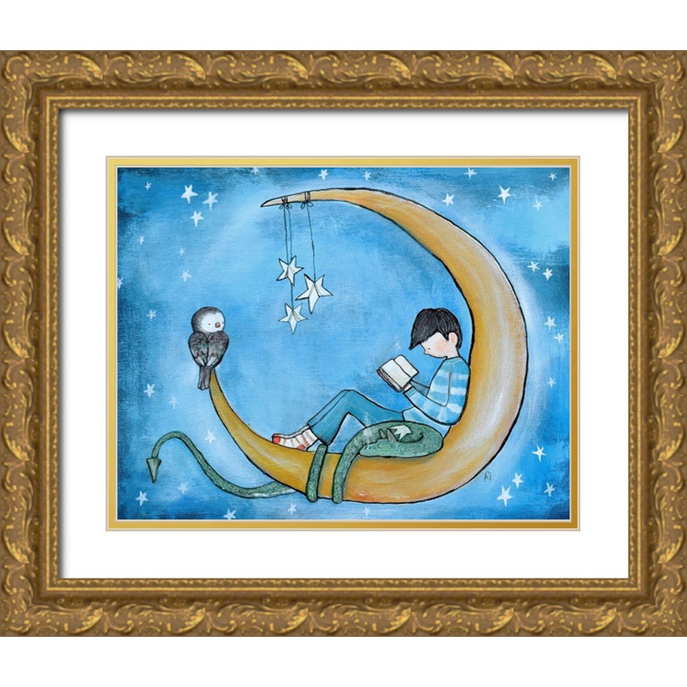 Doss, Andrea 32x26 Gold Ornate Wood Framed with Double Matting Museum ...