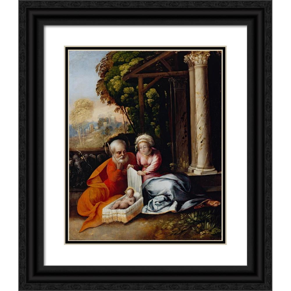 Dosso Dossi 12x14 Black Ornate Wood Framed Double Matted Museum Art ...