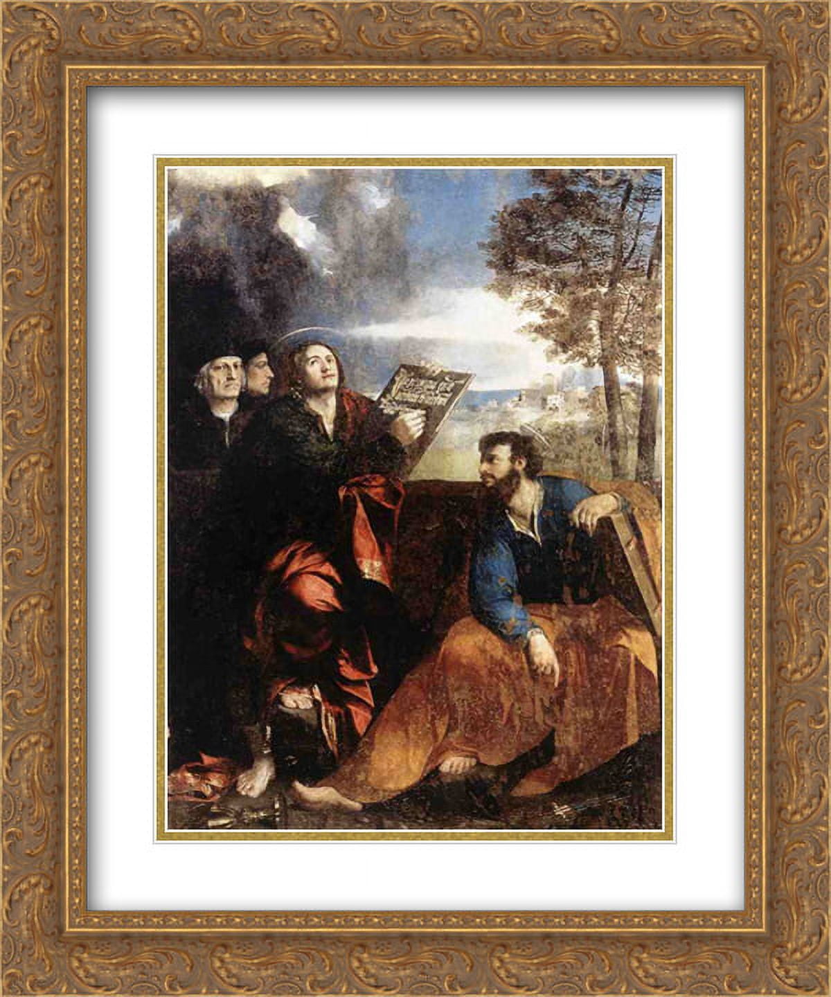 Dosso Dossi 2x Matted 20x24 Gold Ornate Framed Art Print 'Sts John and ...