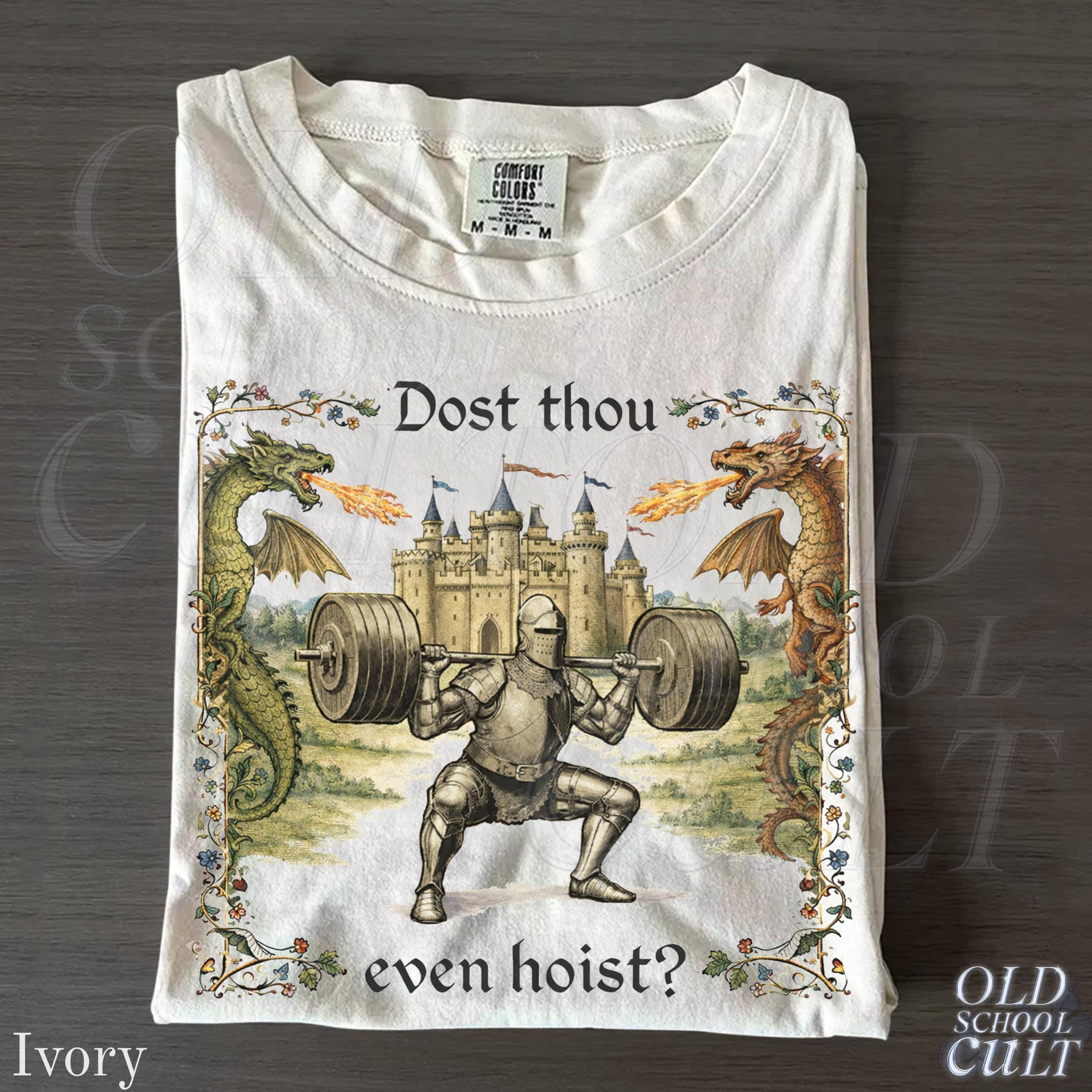 Dost Thou Even Hoist Medieval Gym Retro T-Shirt - Walmart.com