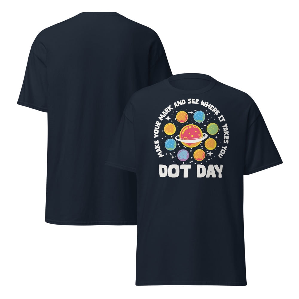 Dot Day T-Shirt, Planet Design, International Dot Day (Navy, 5XL ...