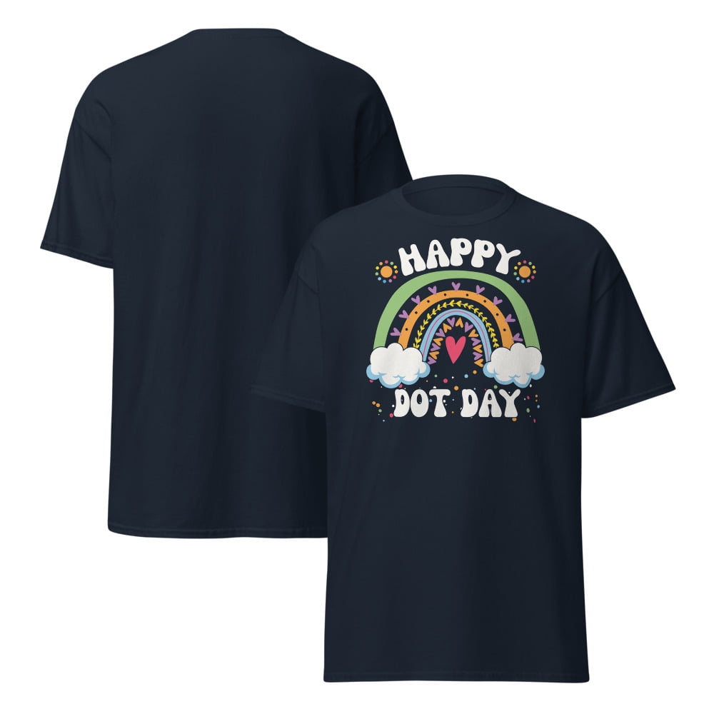 Dot Day T-Shirt, Rainbow Heart, International Dot Day (Navy, 4XL ...