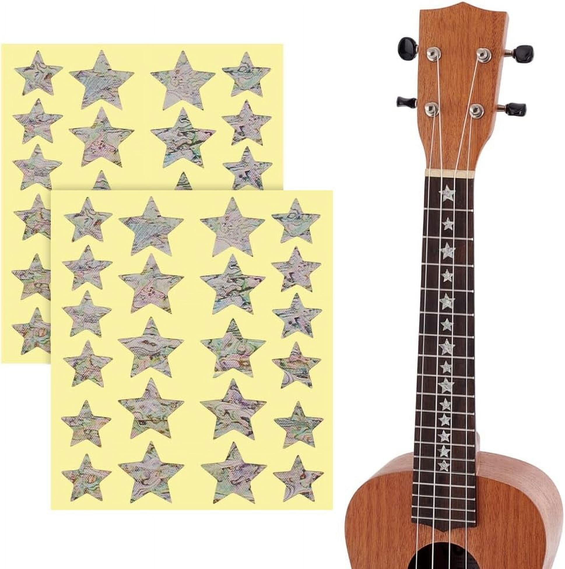 Dot Fret Markers Guitar Fretboard Stickers 22 PCS Star Fretboard Inlay ...