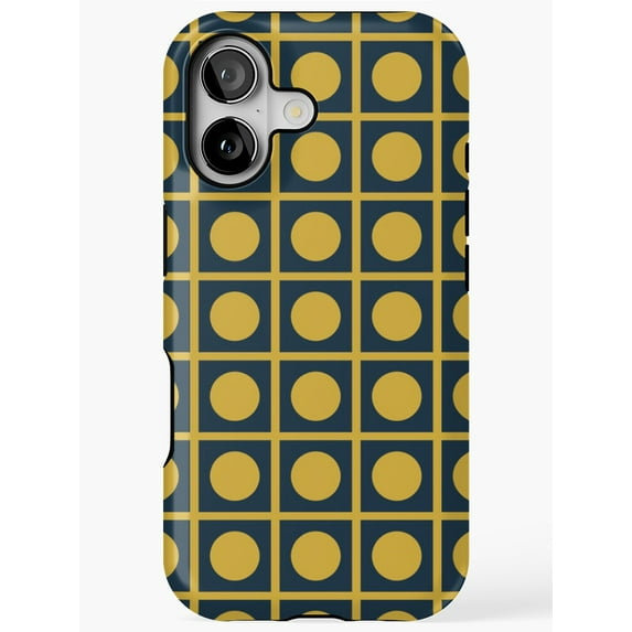 Dot Grid Retro Modern Geometric Pop Pattern iPhone Case 11 12 13 14 15 ...