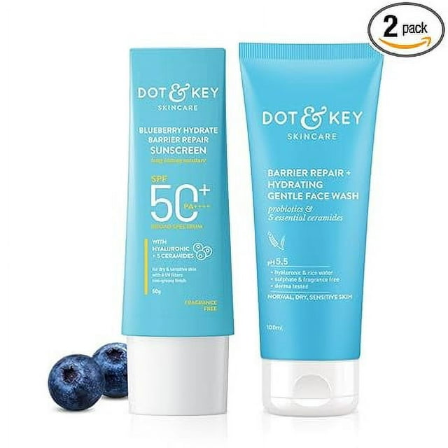Dot & Key Barrier Repair + Hydrating Gentle Face Wash 100ml & Barrier ...