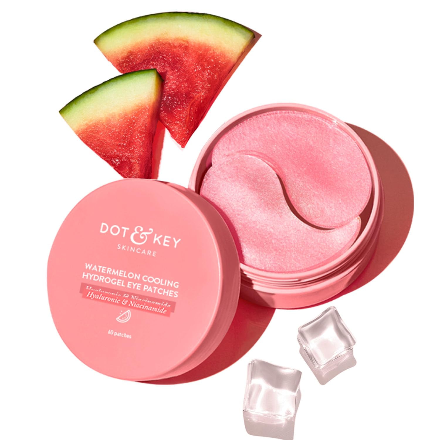 Dot & Key Watermelon Cooling Hydrogel Under Eye Patches for Dark Circles & Puffiness Reduction ...
