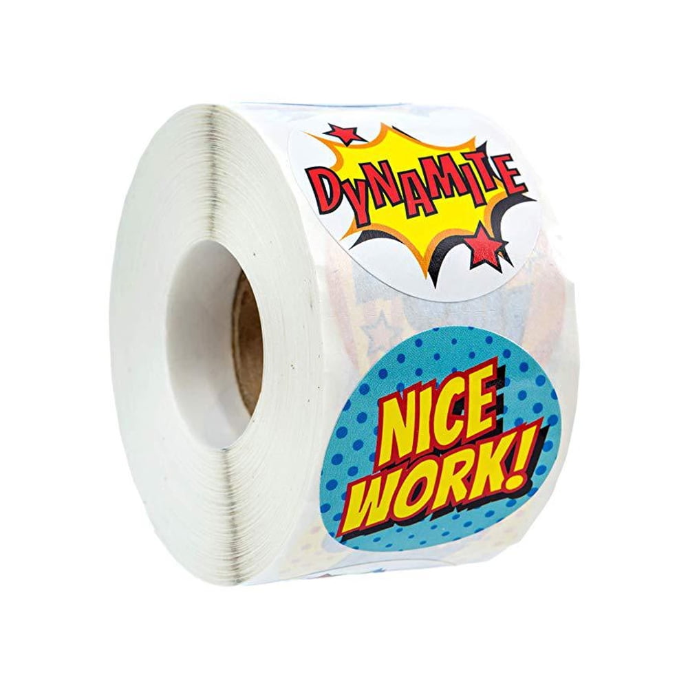 Dot Label Stickers 500 Large Circle Colored Round Stickers Self ...