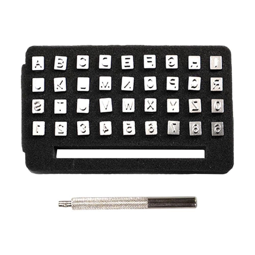 DIY Leather Alphabet Stamp Set 1 Practical English Letter Number Tools ...