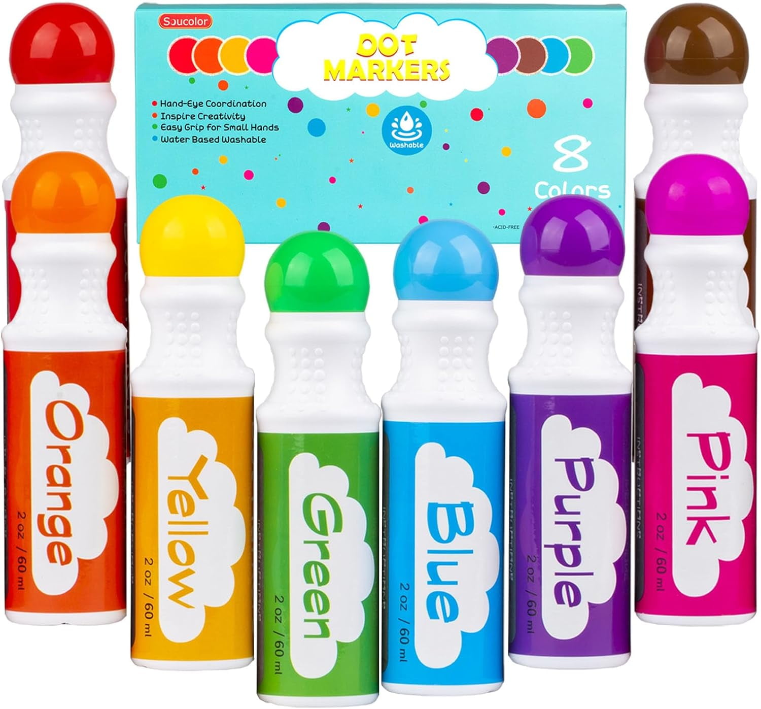Dot Markers for Toddlers Kids Preschool, Bingo Daubers Washable Art ...