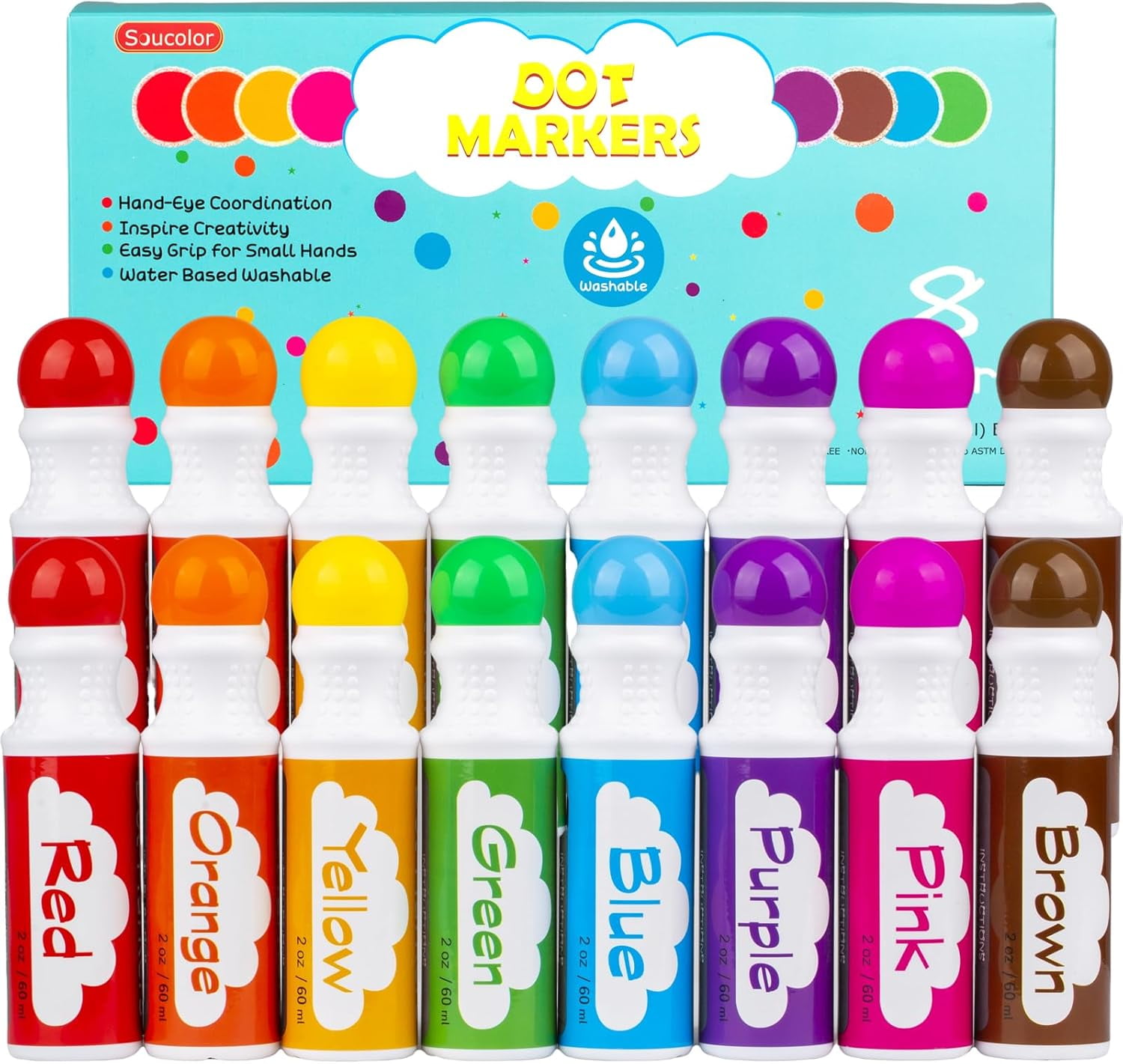 Dot Markers for Toddlers Kids Preschool, Bingo Daubers Washable Art ...