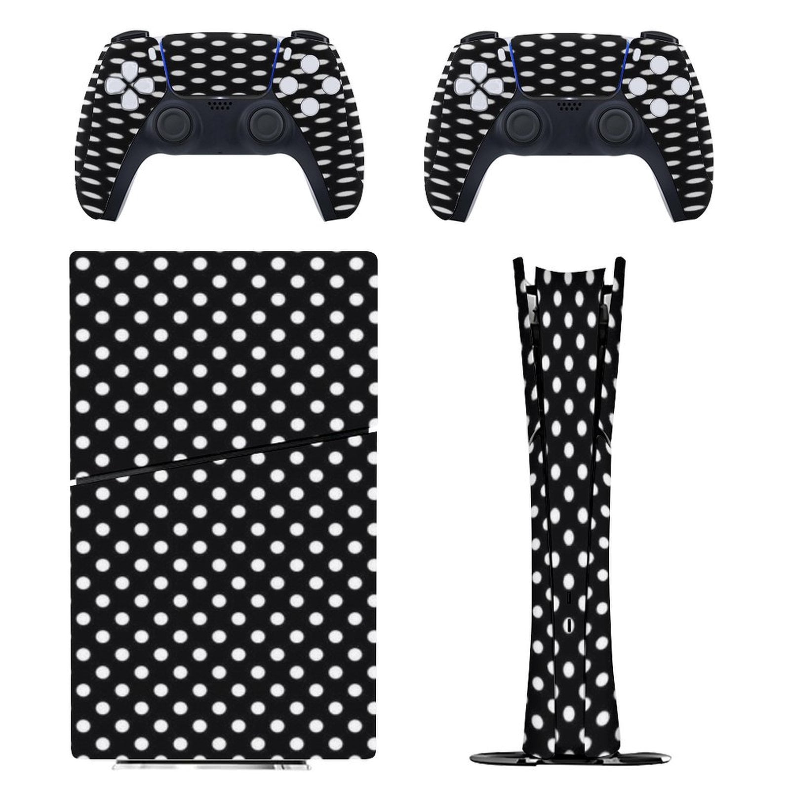 Dot Pattern Black White PS5/PS5 Pro/PS5 Slim Digital Disc Skin Sticker ...