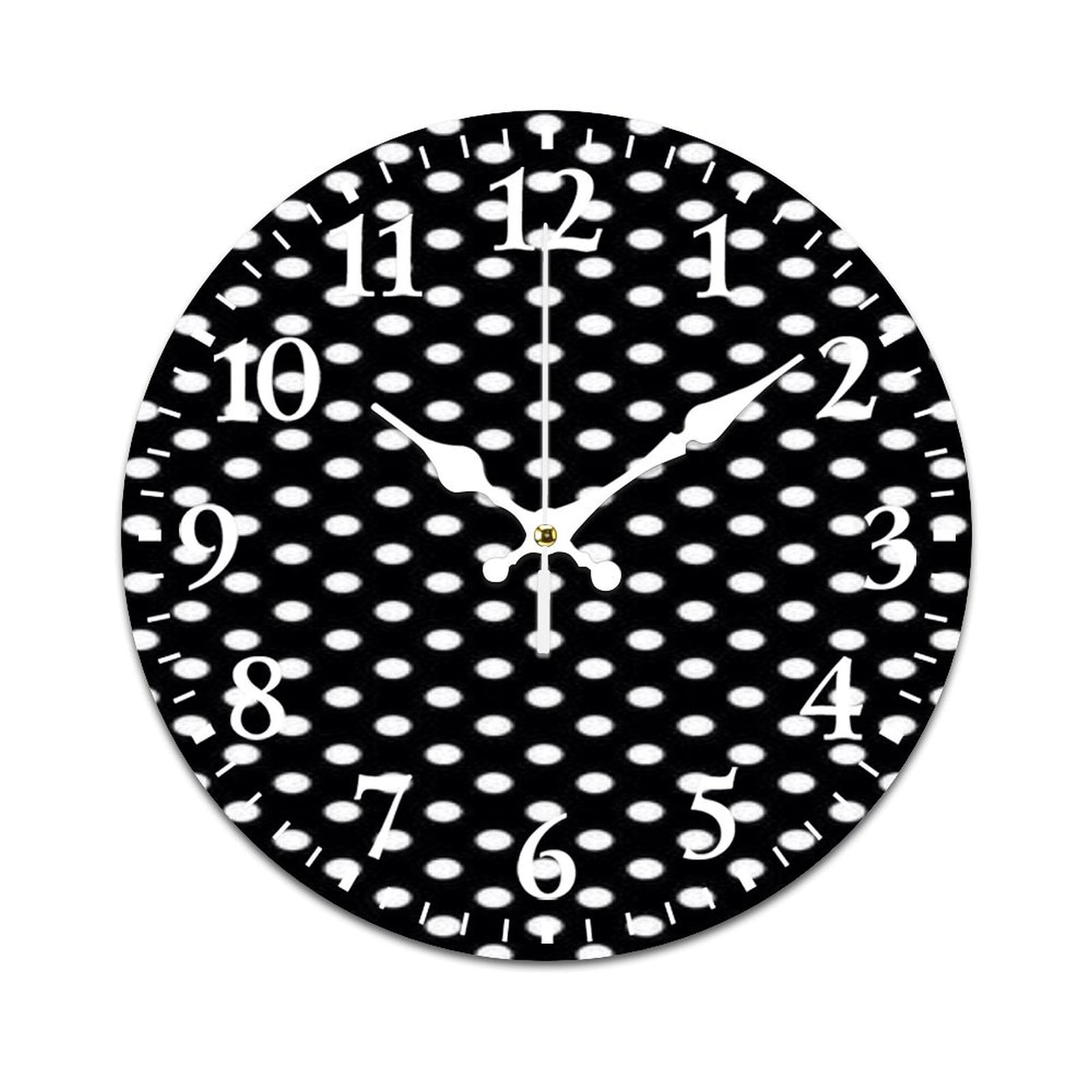 Dot Pattern Black White Wall Clock Modern Design Clocks Wall Hanging ...