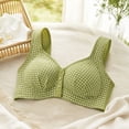 Dot Pattern Front Snap Bra For Women With Wide Shoulder Straps, Women’s ...