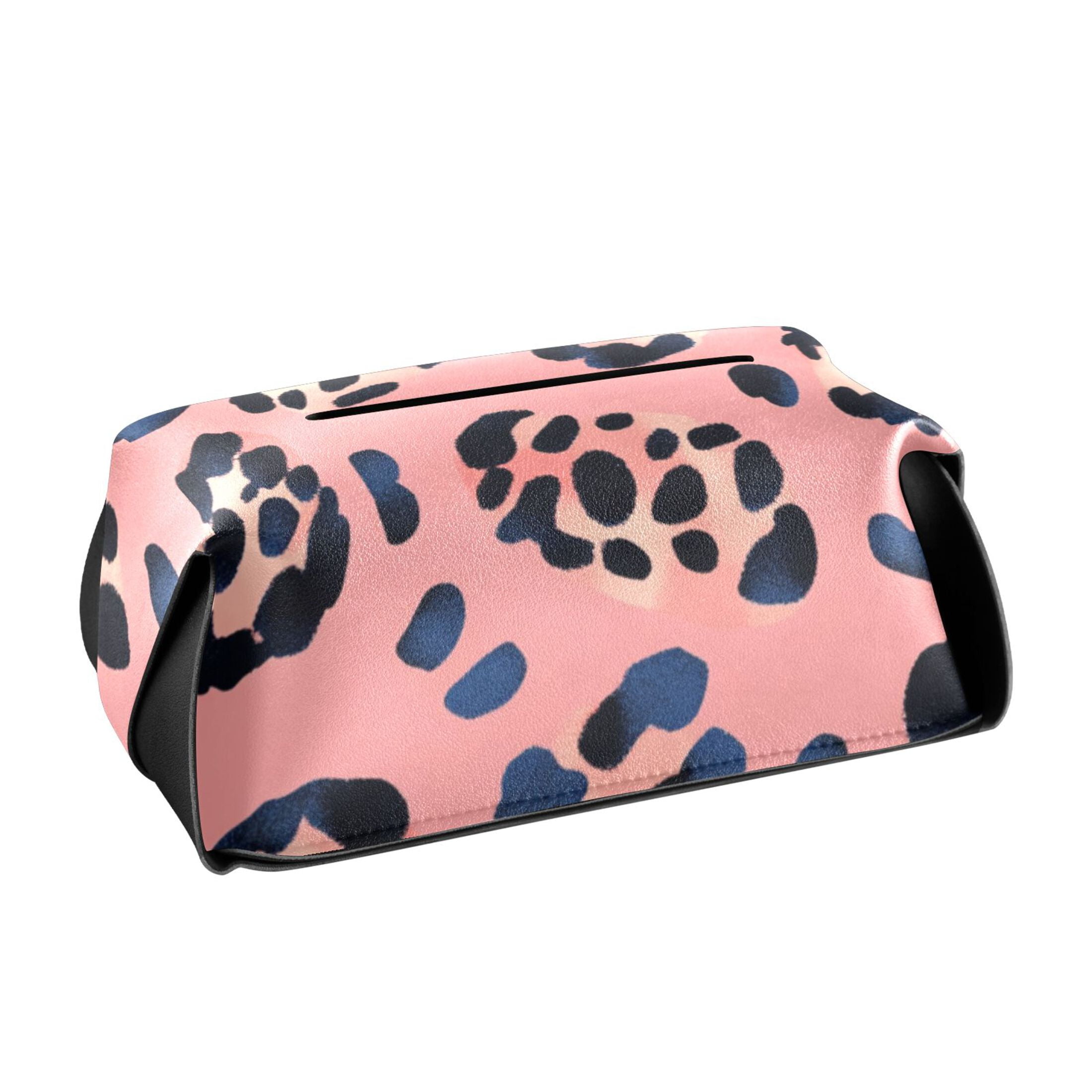 Dot Pattern Pink Tissue Box Cover Leather Square Rectangle Tissue Box ...