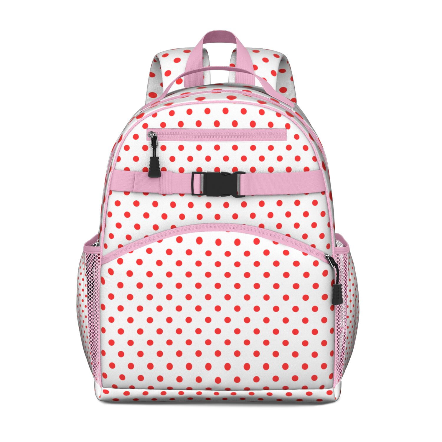 Dot Pattern Backpack for Studentss Polka Dot Student Bookbag Colorful ...
