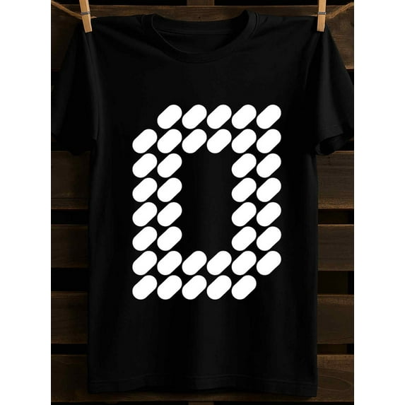 Dot Pattern Tee men's Exercise 180G 100% Cotton black Dumbbell Running ...