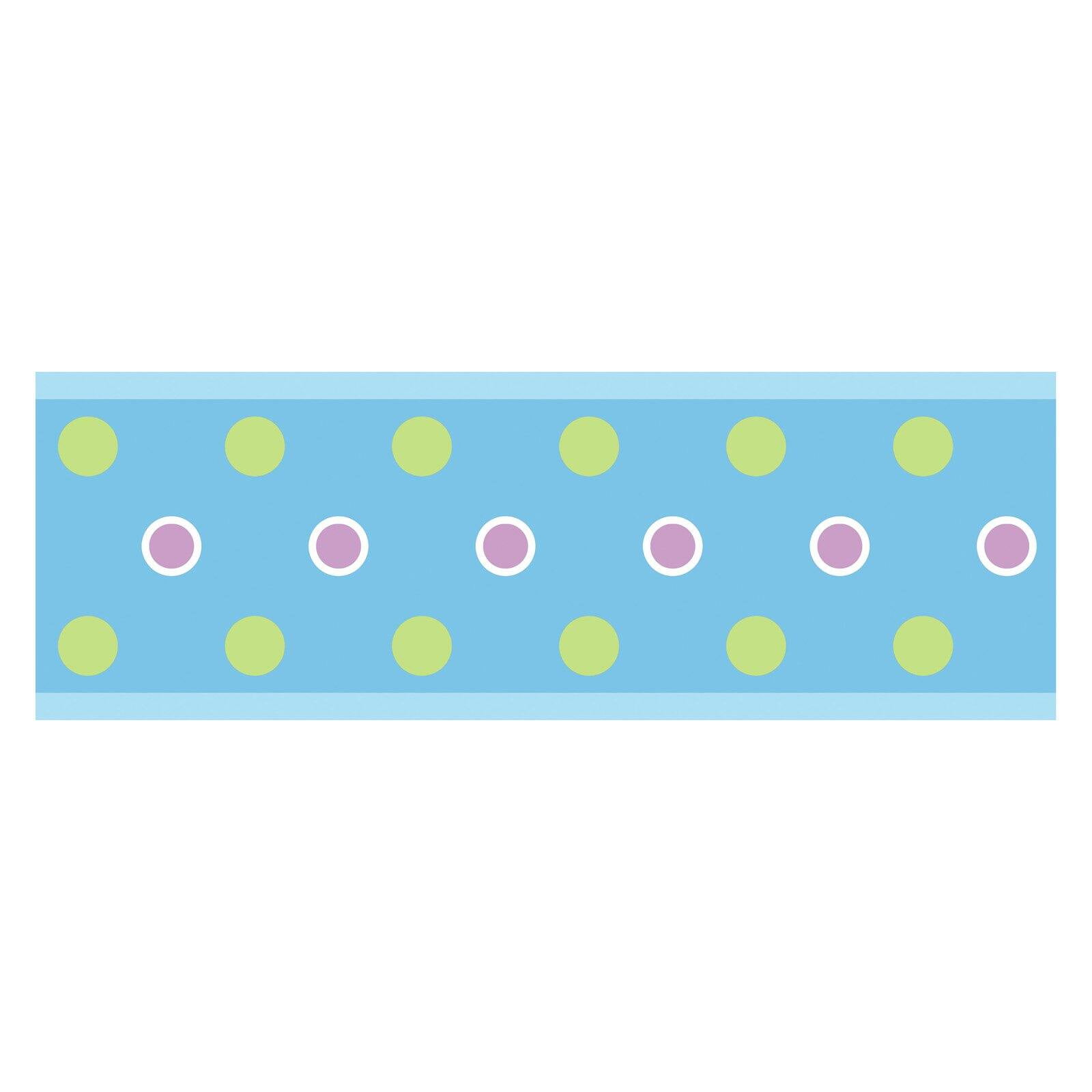 Blue And Brown Polka Dot Border