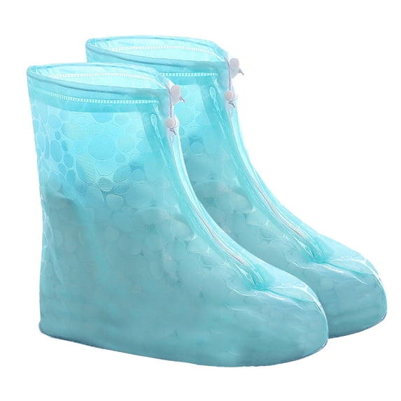 Dot Printed High Top On Rain Shoe Covers Zipper Closure Protective ...
