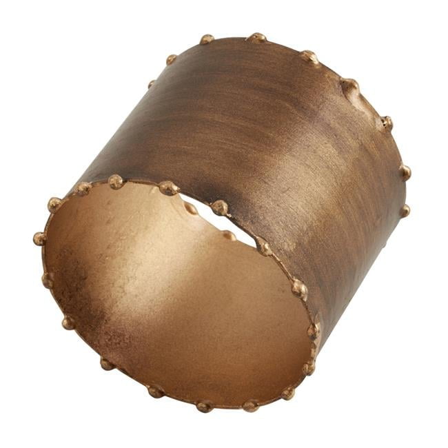 Dot Rim Napkin Rings, Gold - Set of 4 - Walmart.com