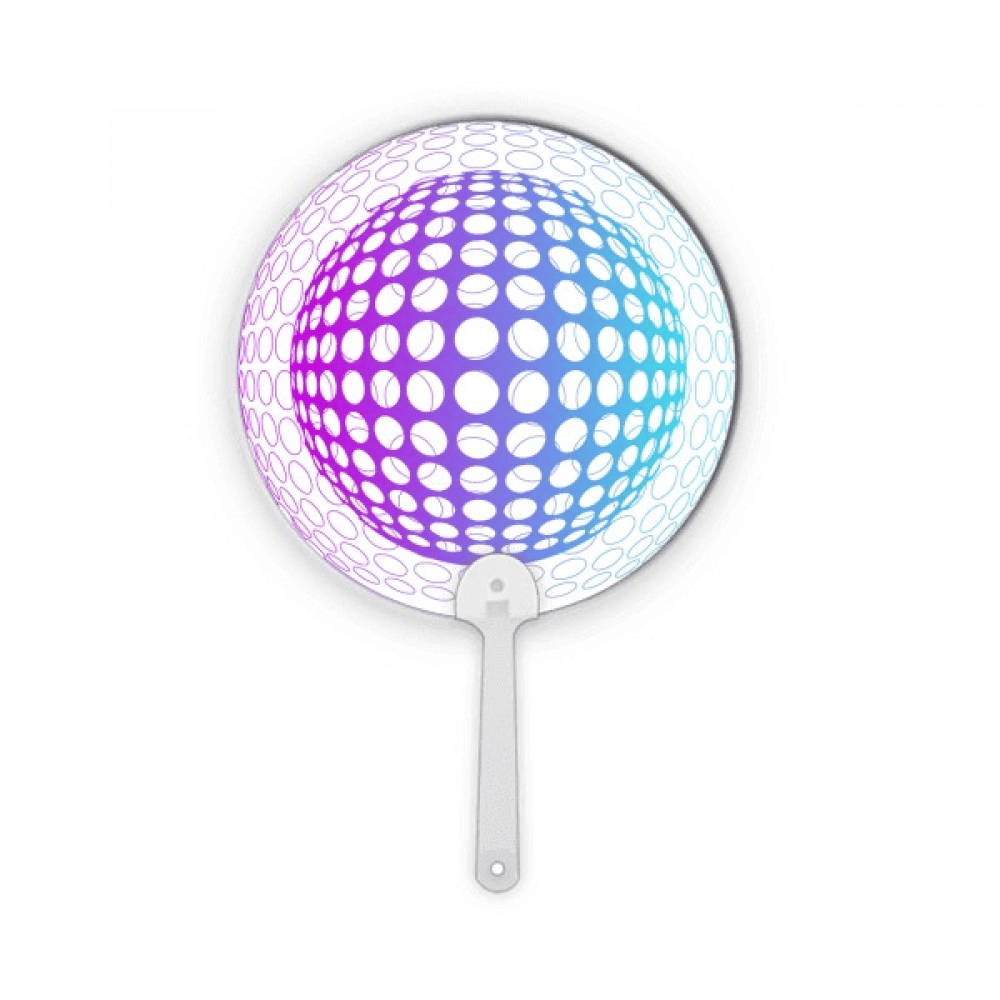 Dot Sphere Surrounded Closely Plastic Round Handheld Fan Decorations ...