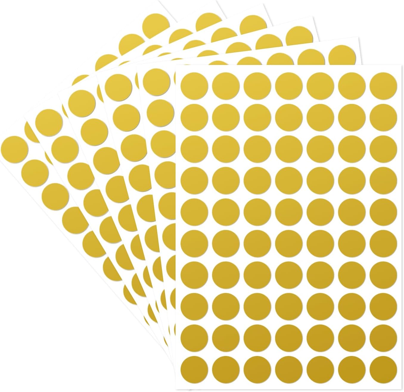 Dot Stickers,1/2 Inch Gold Circle Stickers,1400pcs Self-Adhesive ...
